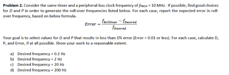 Solved Consider the timer modules of the PIC32. Assume | Chegg.com