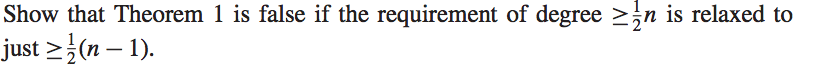 Solved Theorem (Dirac, 1952) A graph with n vertices, n > 2, | Chegg.com