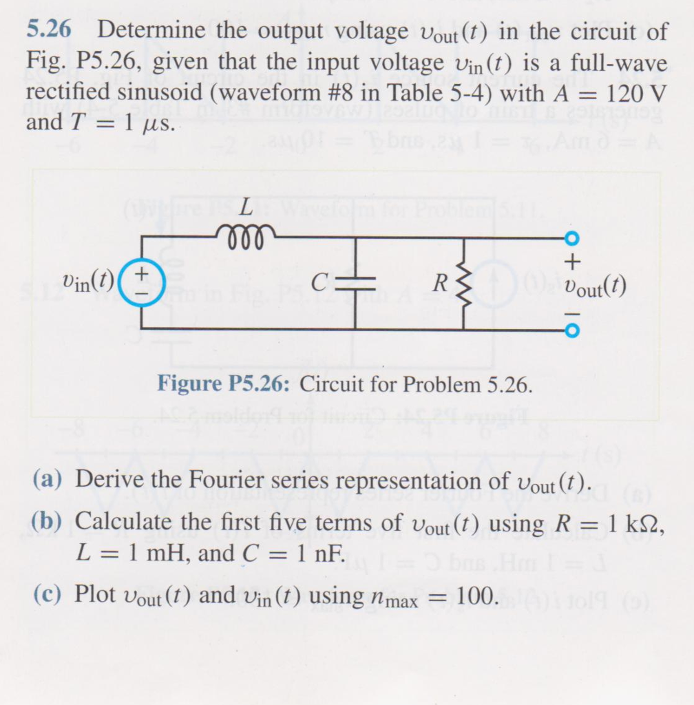 Solved 5.26 Determine the output voltage vout(t) in the | Chegg.com Solved 5.26 Determine the output voltage vout(t) in the | Chegg.com