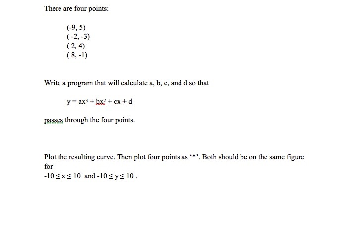 Solved There are four points: (2,4) Write a program that | Chegg.com