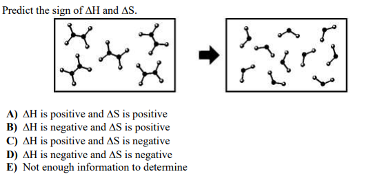 Solved Predict the sign of AH and AS. A) AH is positive and | Chegg.com