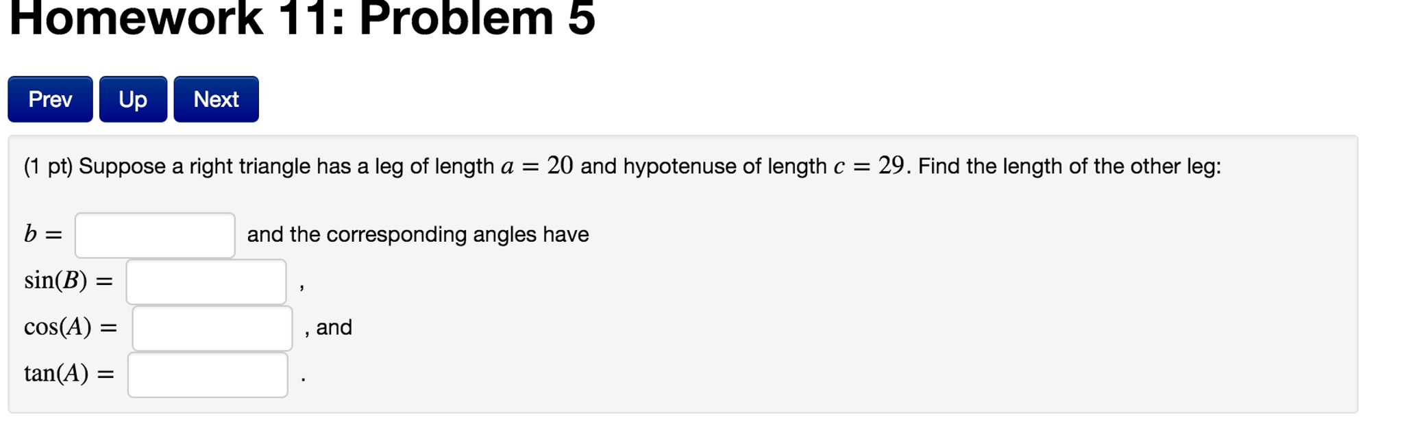 Solved Suppose A Right Triangle Has A Leg Of Length A 20 Chegg
