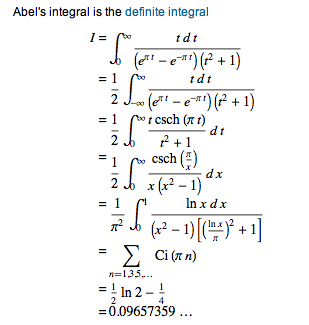 Solved Abel's integral is the defintie integral I= tdt/(e | Chegg.com