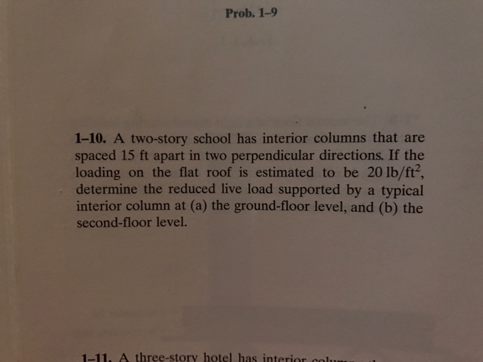 Solved A two-story school has interior columns that are | Chegg.com