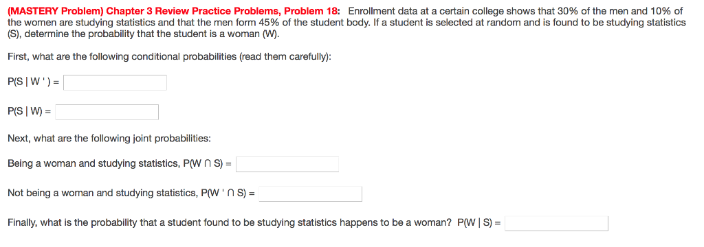 Solved (MASTERY Problem) Chapter 3 Review Practice Problems, | Chegg.com