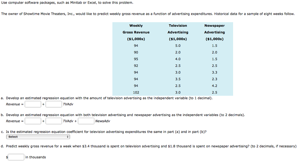 Solved Use computer software packages, such as Minitab or | Chegg.com