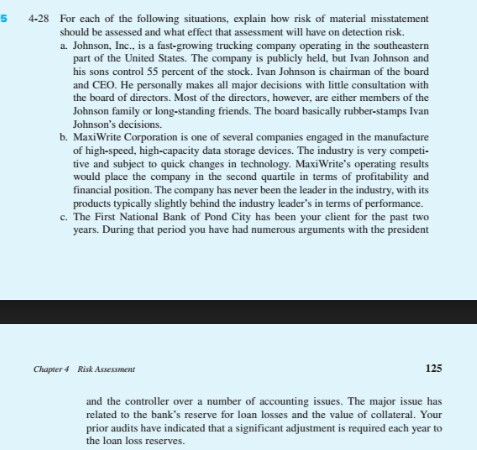 Solved For each of the following situations, explain how | Chegg.com