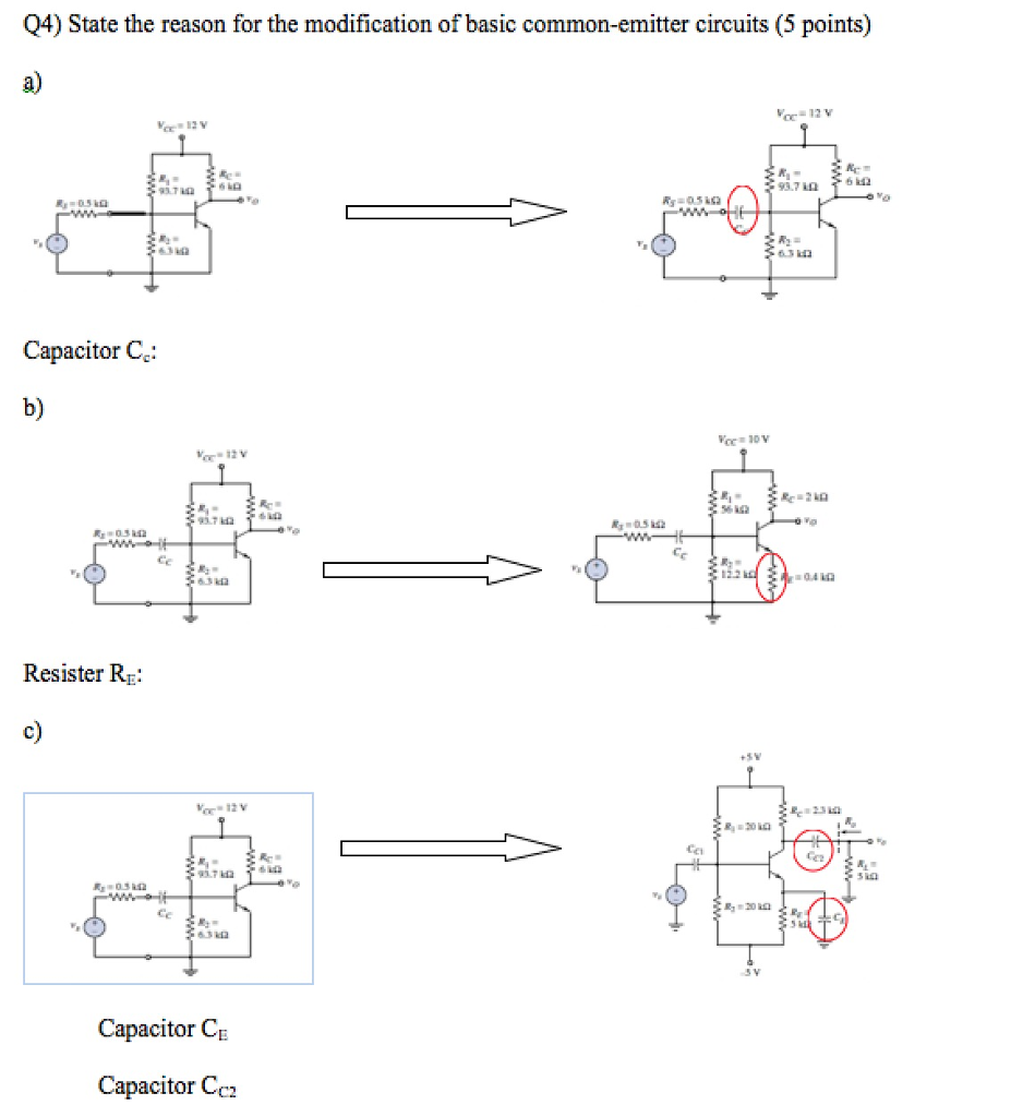 Solved Q4) State the reason for the modification of basic | Chegg.com
