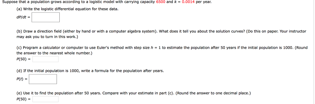 Solved Suppose that a population grows according to a | Chegg.com