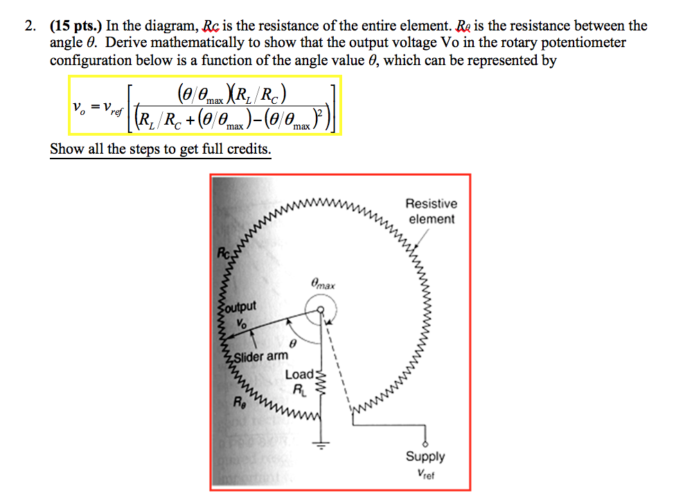 Rotary Potentiometer Diagram