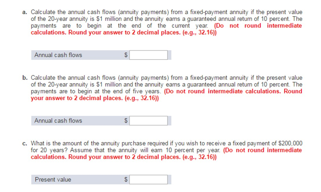 Solved Calculate the annual cash flows (annuity payments) | Chegg.com
