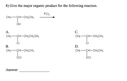 Solved Give the major product for the following reaction. | Chegg.com