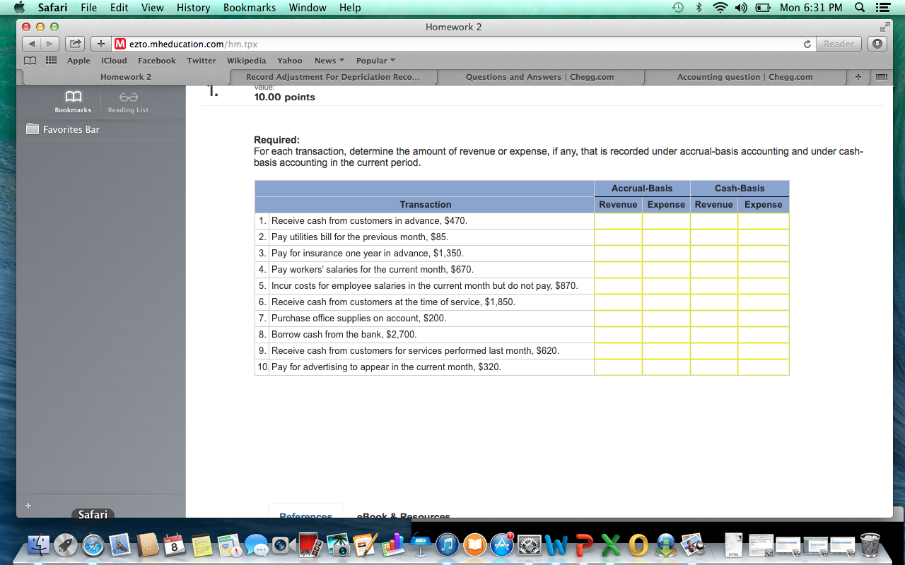 Solved Required: For each transaction, determine the amount | Chegg.com