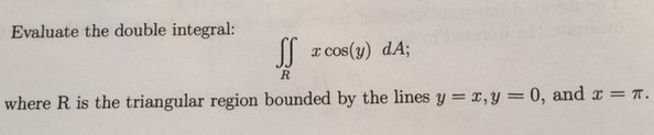 Solved Evaluate the double integral: double integral_R x | Chegg.com