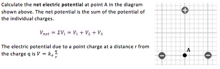 Solved Calculate the net electric poetential at point A in | Chegg.com
