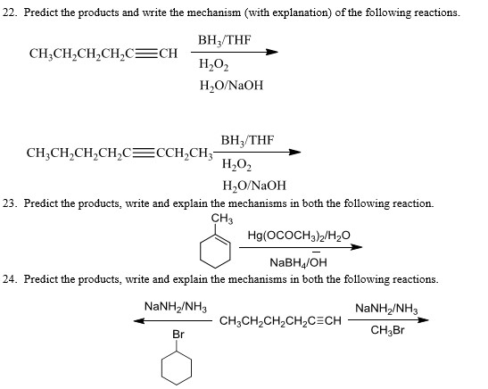 Solved Predict the products and write the mechanism (with | Chegg.com