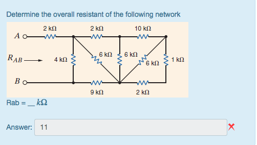 Solved Determine the overall resistant of the following | Chegg.com