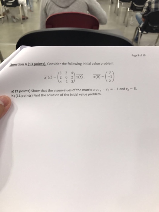 Solved Consider the following initial value problem: | Chegg.com
