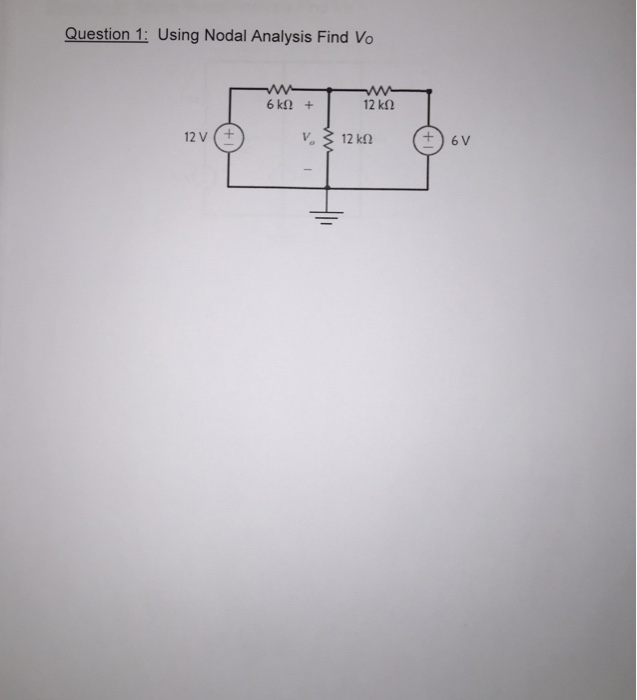 Solved Using Nodal Analysis Find Vo | Chegg.com