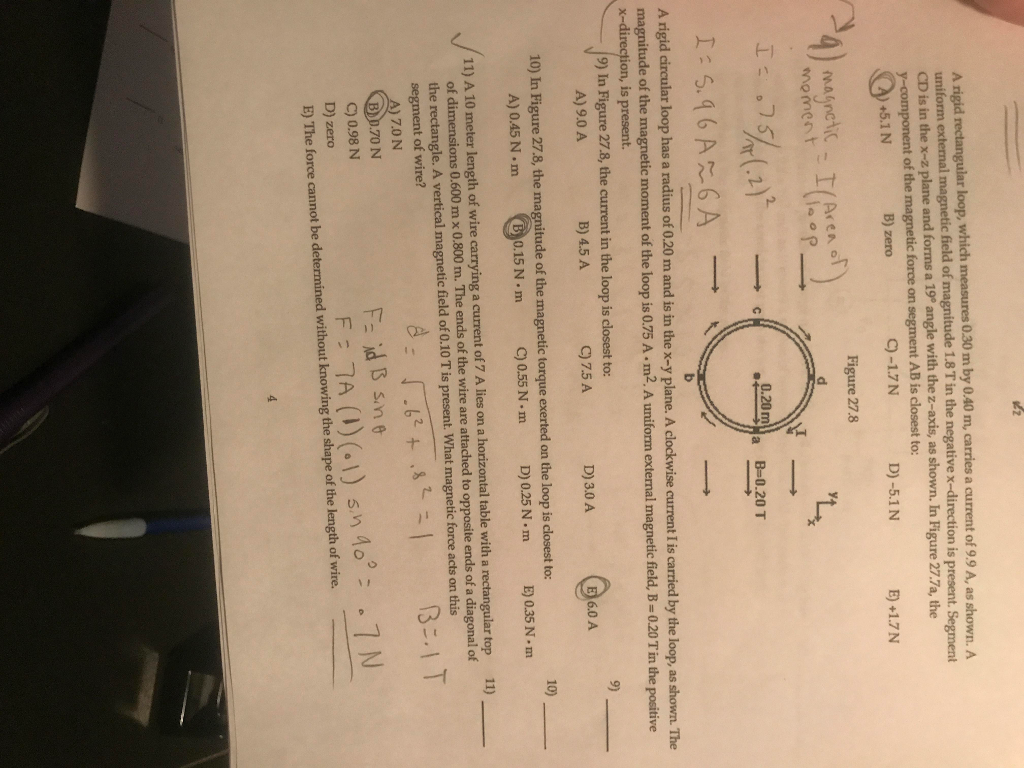 Solved A rigid rectangular loop, which measures 0.30 m by | Chegg.com
