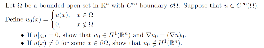 Solved Let Ω be a bounded open set in Rn with Coo boundary | Chegg.com