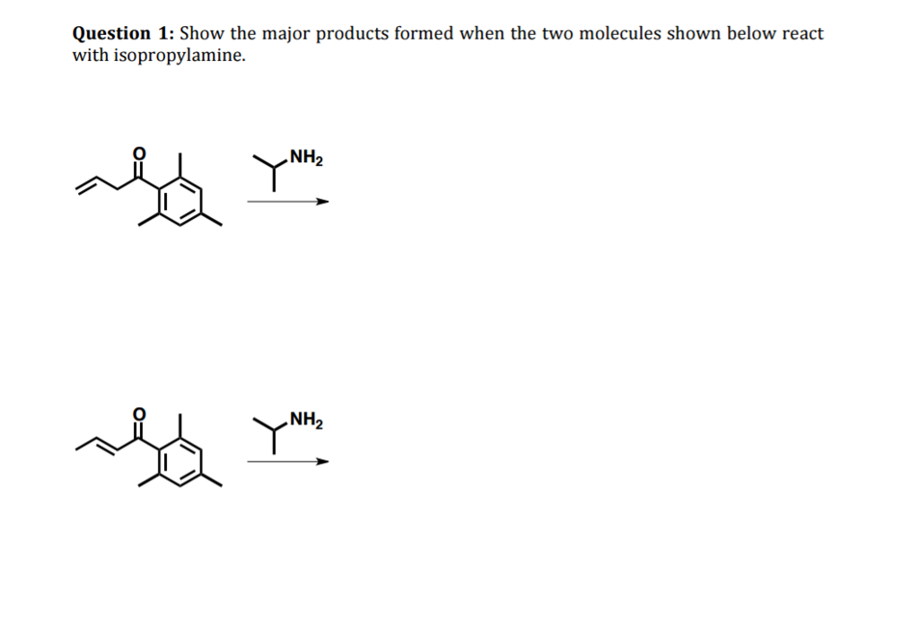 Solved Show the major products formed when the two molecules | Chegg.com