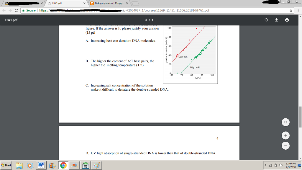 Solved part d and E please! D. UV light absorption of | Chegg.com