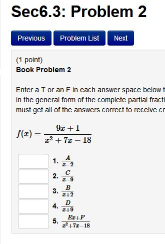 Solved Sec6.3: Problem 2 Previous Probiem List Next (1 | Chegg.com