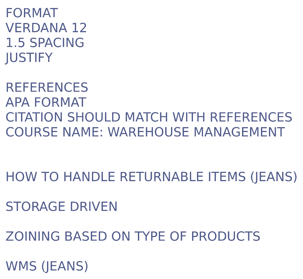 Solved FORMAT VERDANA 12 1.5 SPACING JUSTIFY REFERENCES APA | Chegg.com