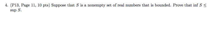 Solved 4. Suppose that S is a nonempty set of real numbers | Chegg.com
