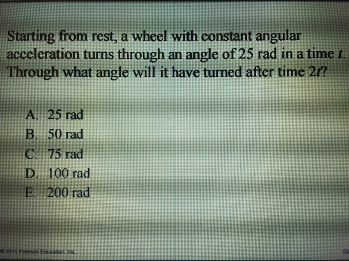 Solved Starting from rest, a wheel with constant angular | Chegg.com