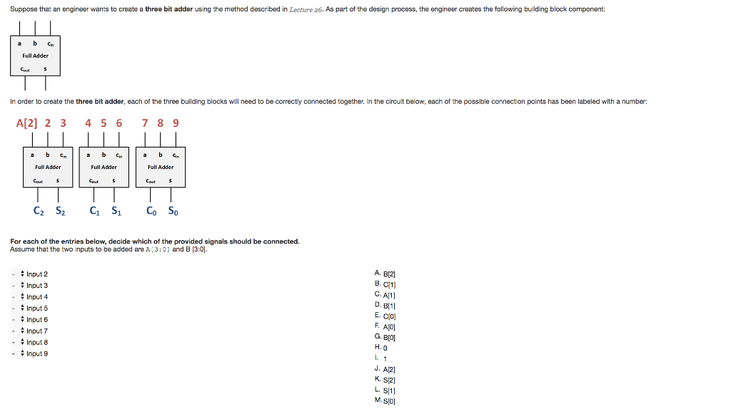 Solved Suppose that an engineer wants to create a three bit | Chegg.com