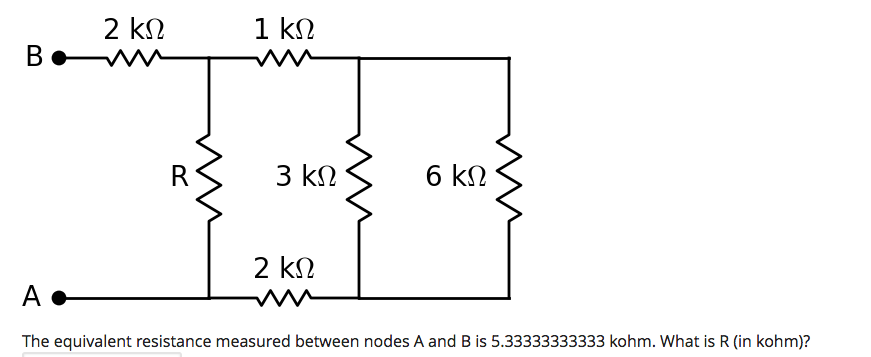 Solved The equivalent resistance measured between nodes A | Chegg.com