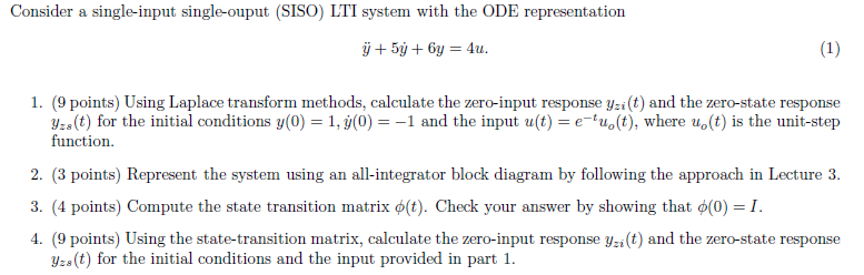 Solved Consider a single-input single-output (SISO) LTI | Chegg.com