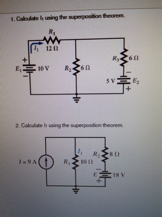 Solved AM 1. Calculate h using the superposition theorem. 11 | Chegg.com