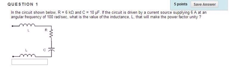 Solved In the circuit shown below R = 6 k Ohm and C = 10 mu | Chegg.com