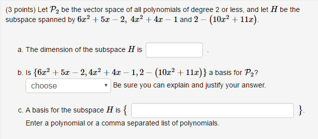Solved Let P_2 be vector space of all polynomials of degree | Chegg.com
