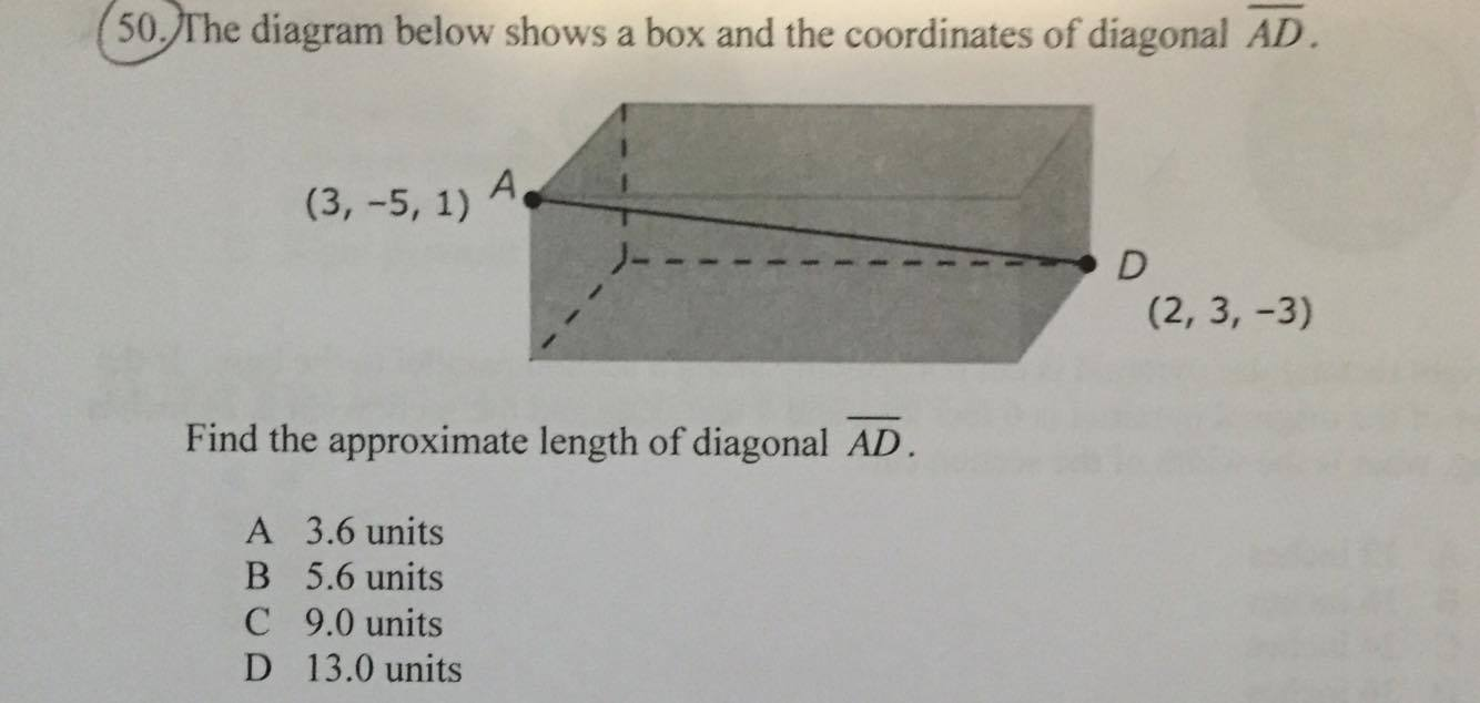 Solved The diagram below shows a box and the coordinates of | Chegg.com