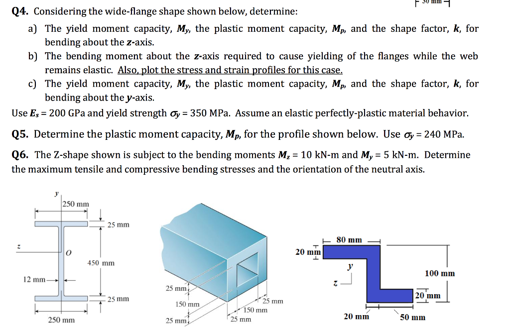 Solved Considering the wide-flange shape shown below, | Chegg.com