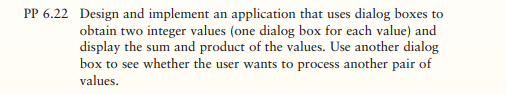 Solved PP 6.22 Design and implement an application that uses | Chegg.com