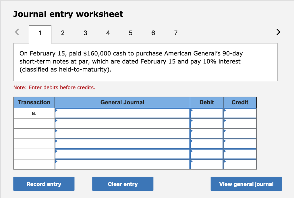 Solved Exercise 15-6 Transactions in short-term and | Chegg.com
