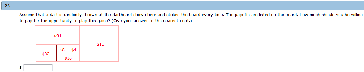 Solved Assume that a dart is randomly thrown at the | Chegg.com