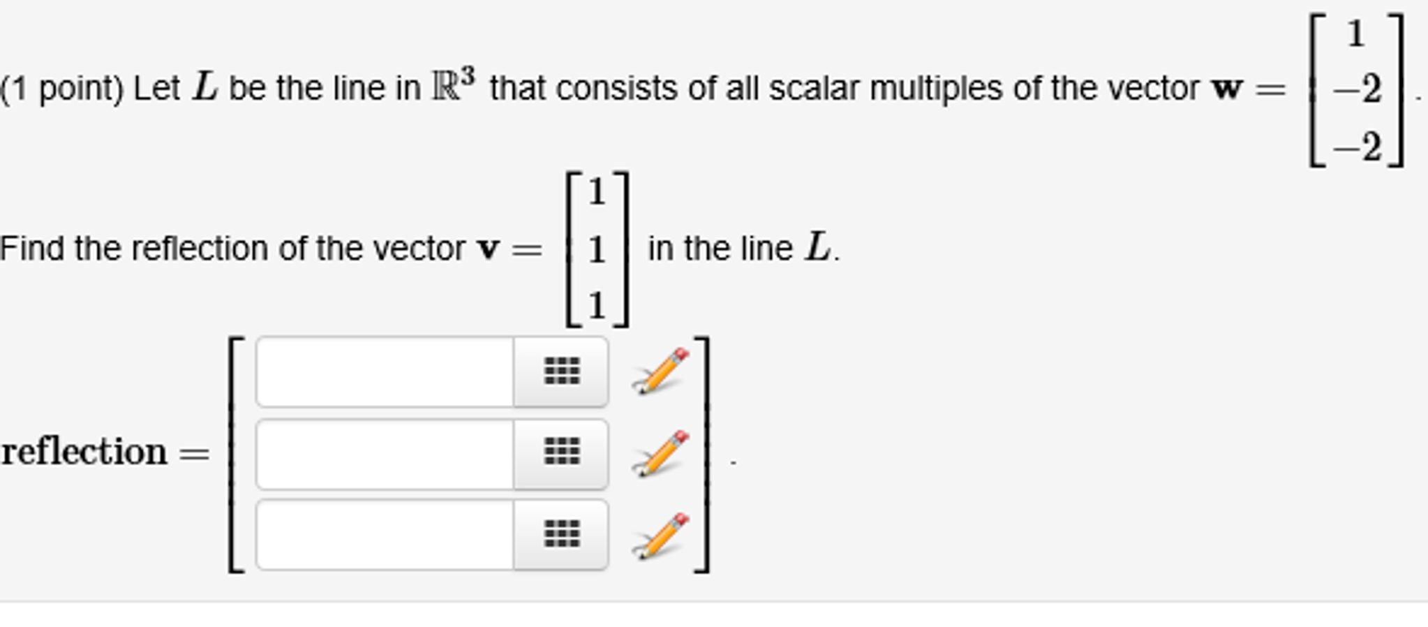 Solved Let L be the line in R^3 that consists of all scalar | Chegg.com