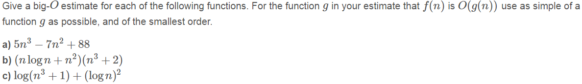 Solved Give a big-O estimate for each of the following | Chegg.com