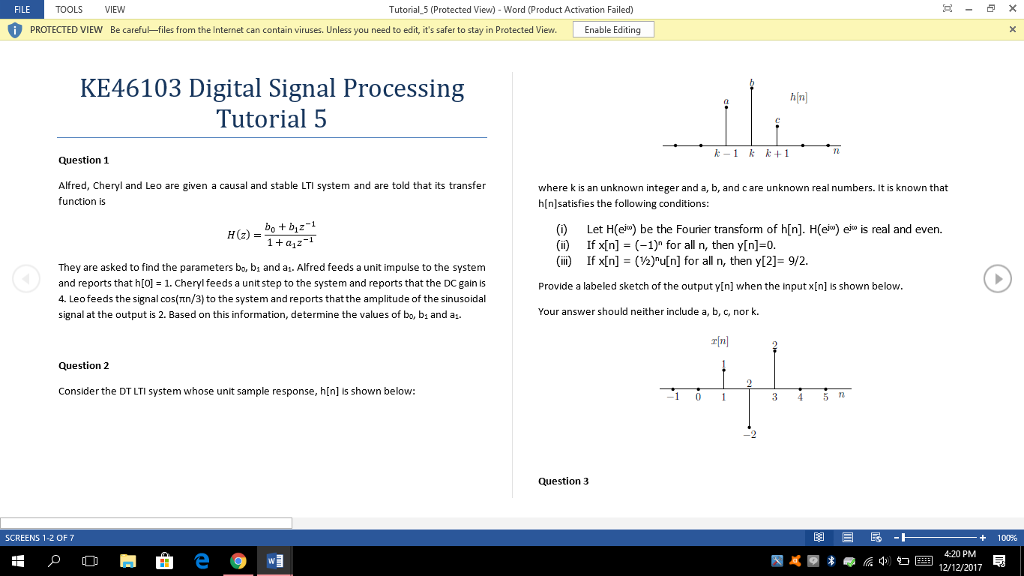 Solved FILE TOOLS VIEV Tutorial 5 (Protected View) - Word | Chegg.com