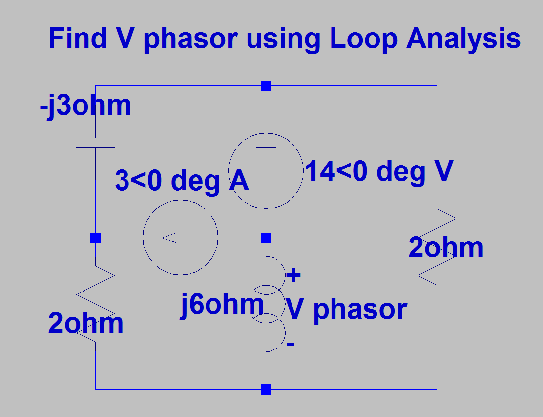 Solved Find V phasor using Loop Analysis | Chegg.com
