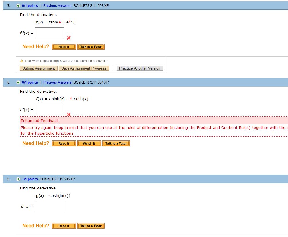 Solved 7. +0/1 points | Previous Answers SCalcET8 | Chegg.com