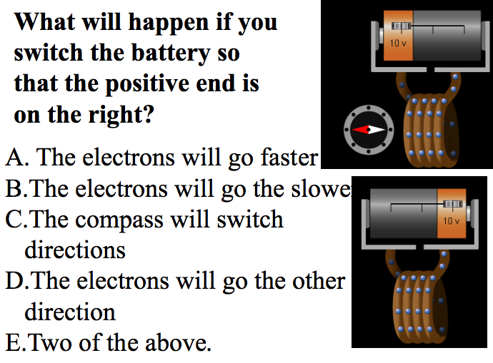 Solved What will happen if you switch the battery so that | Chegg.com