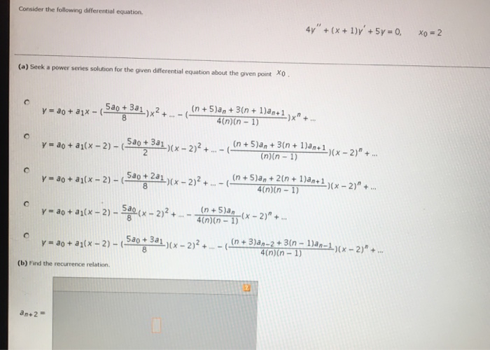 Solved Consider the following differential equation. 4y" + | Chegg.com