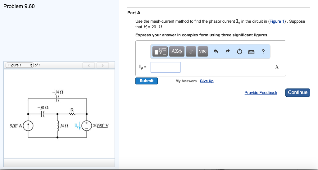 Solved Use the mesh-current method to find the phasor | Chegg.com